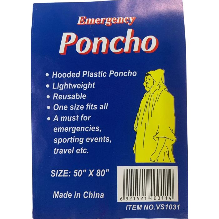PVC Raincoat - Single Use (180pcs)