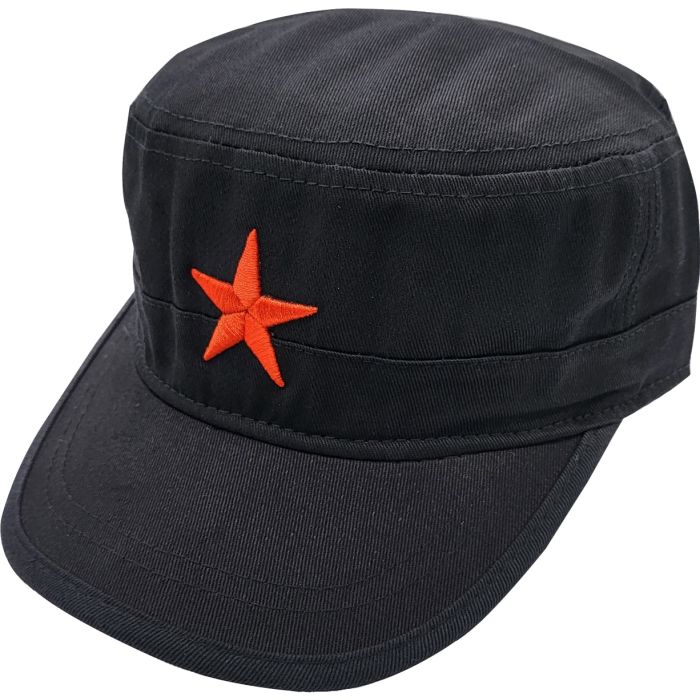 Star Sign Army Caps in Green/Black