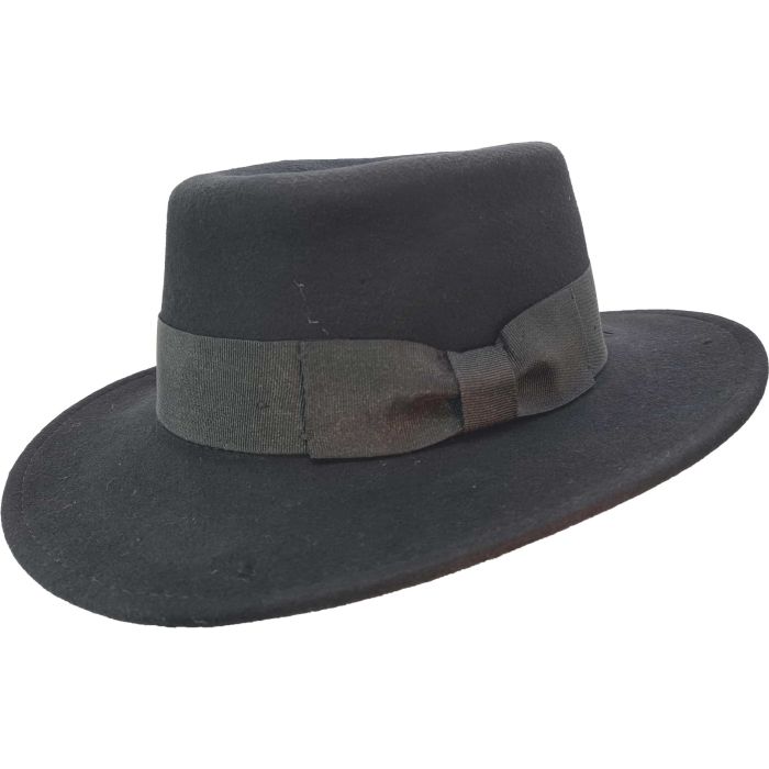 Classic Round Black Fedora Hat