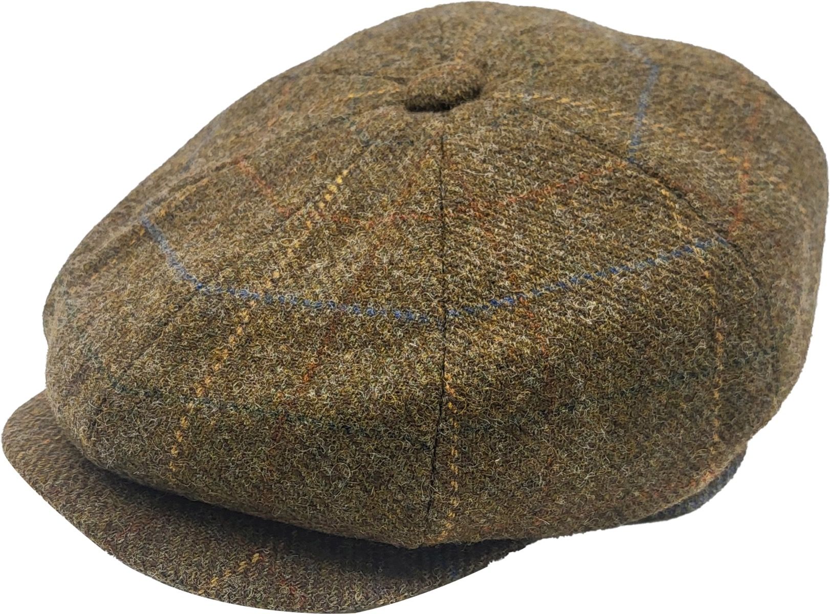 Wool Check Newsboy Cap