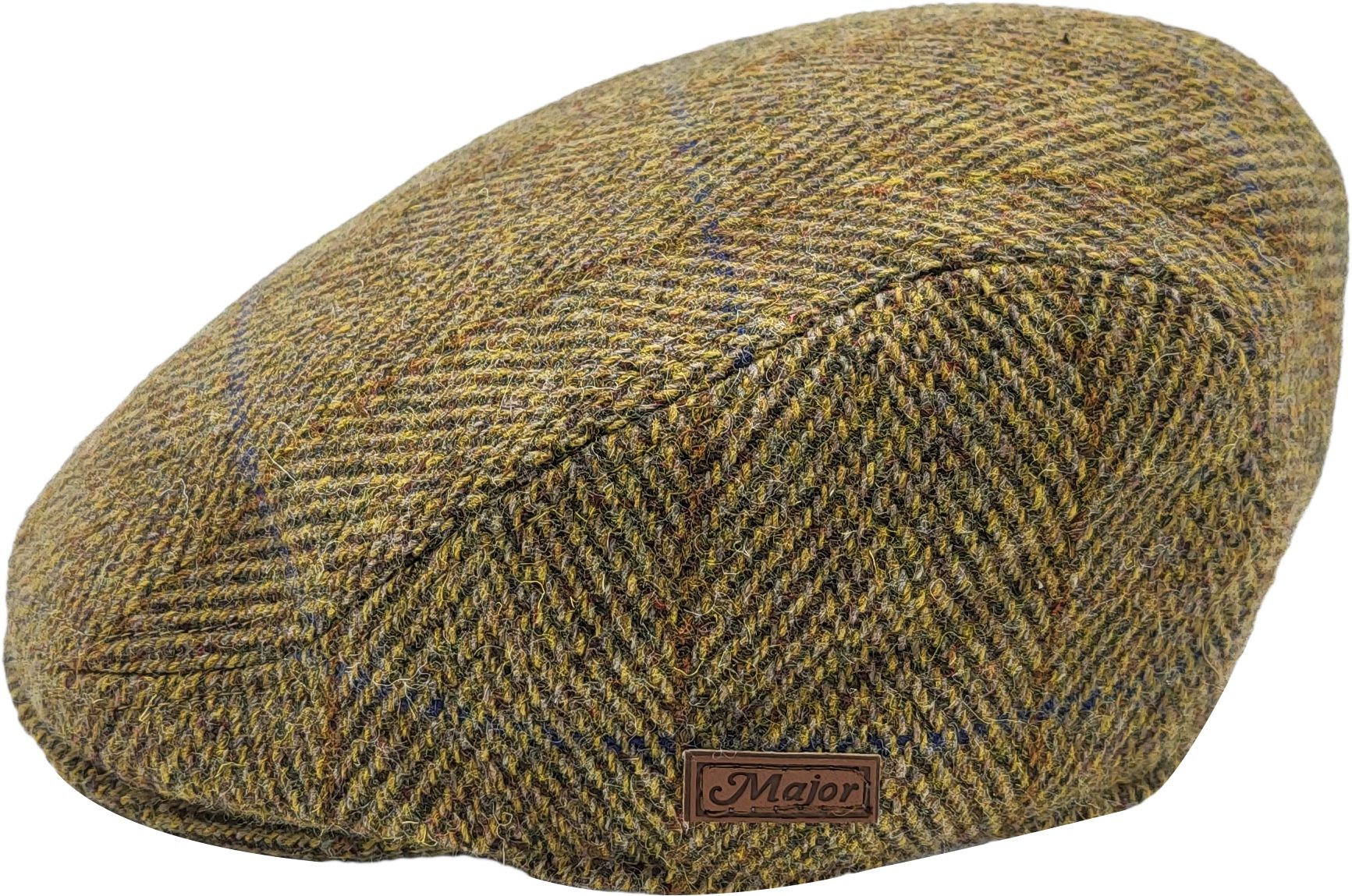 Kids Brown Herringbone Flat Cap