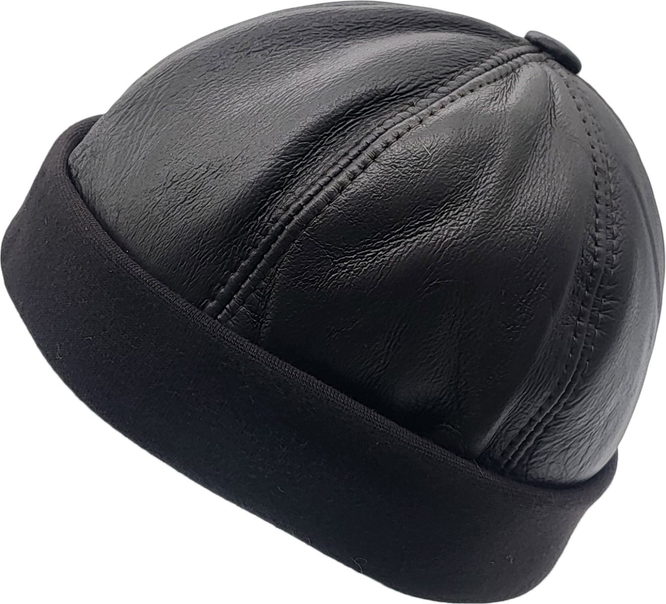Real Leather Round Hat