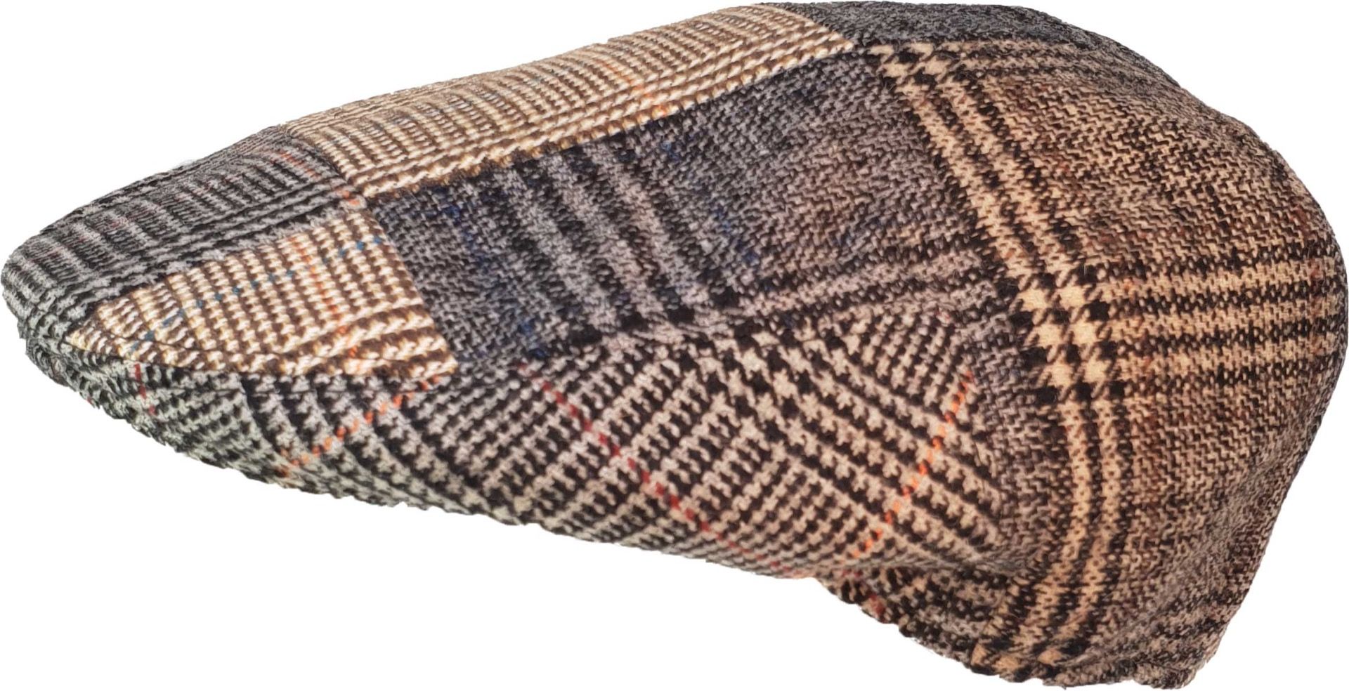 Tweed Patch Flat Cap