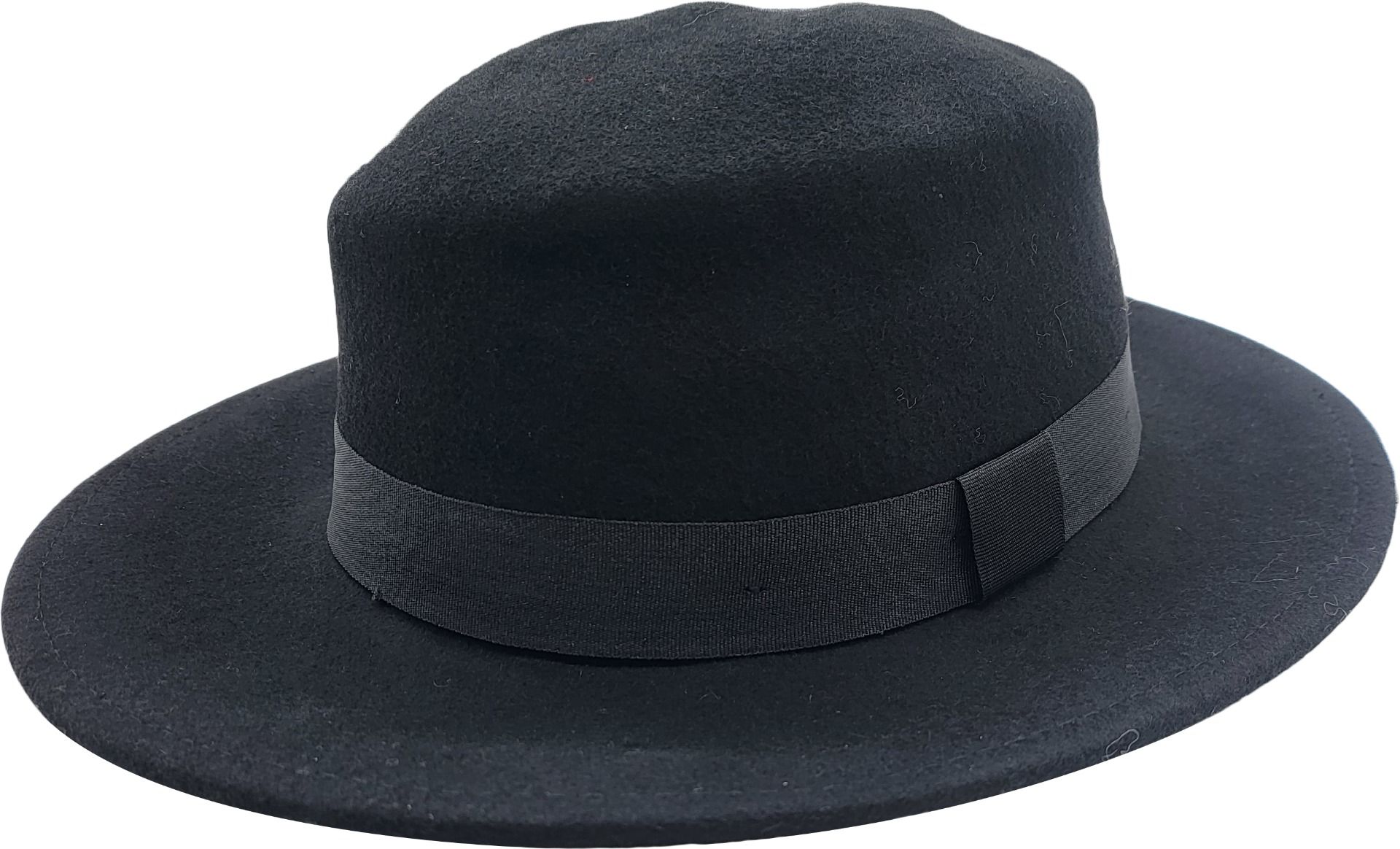 Classic Round Black Fedora Hat