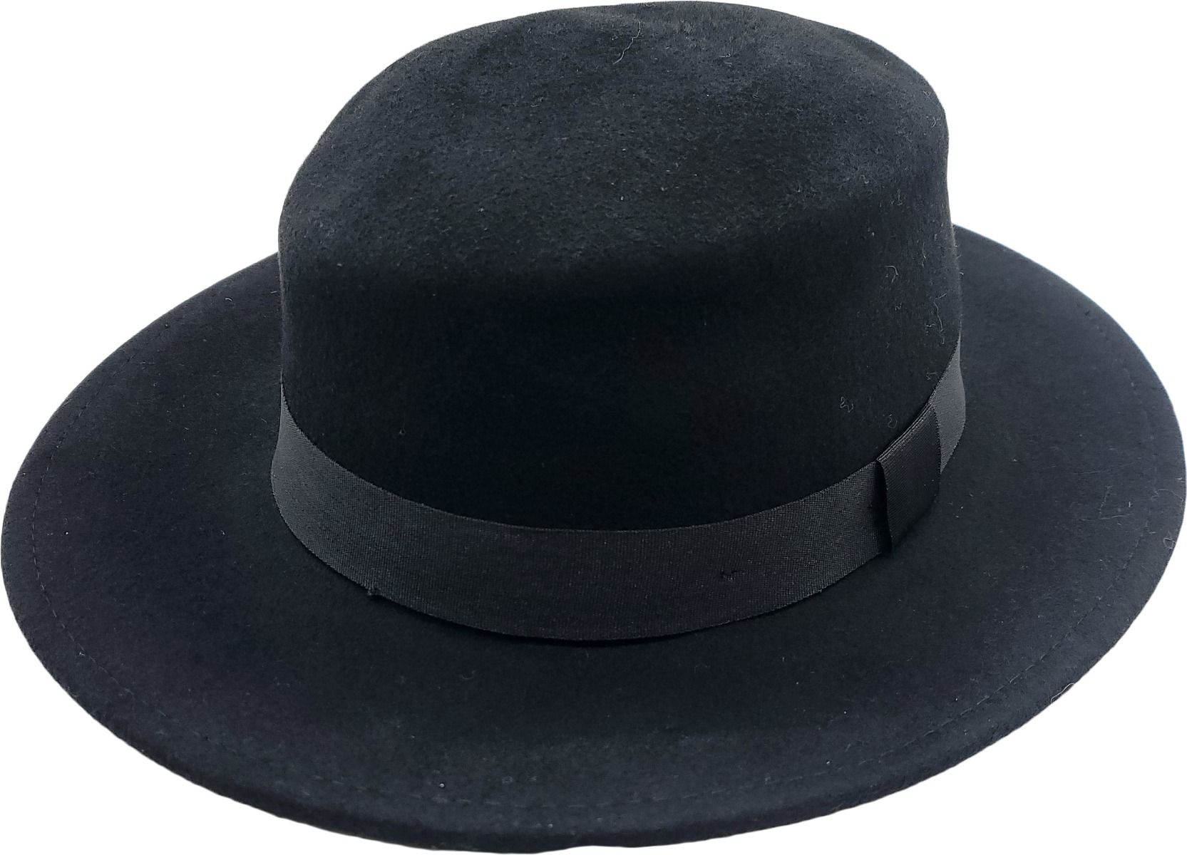 Classic Round Black Fedora Hat