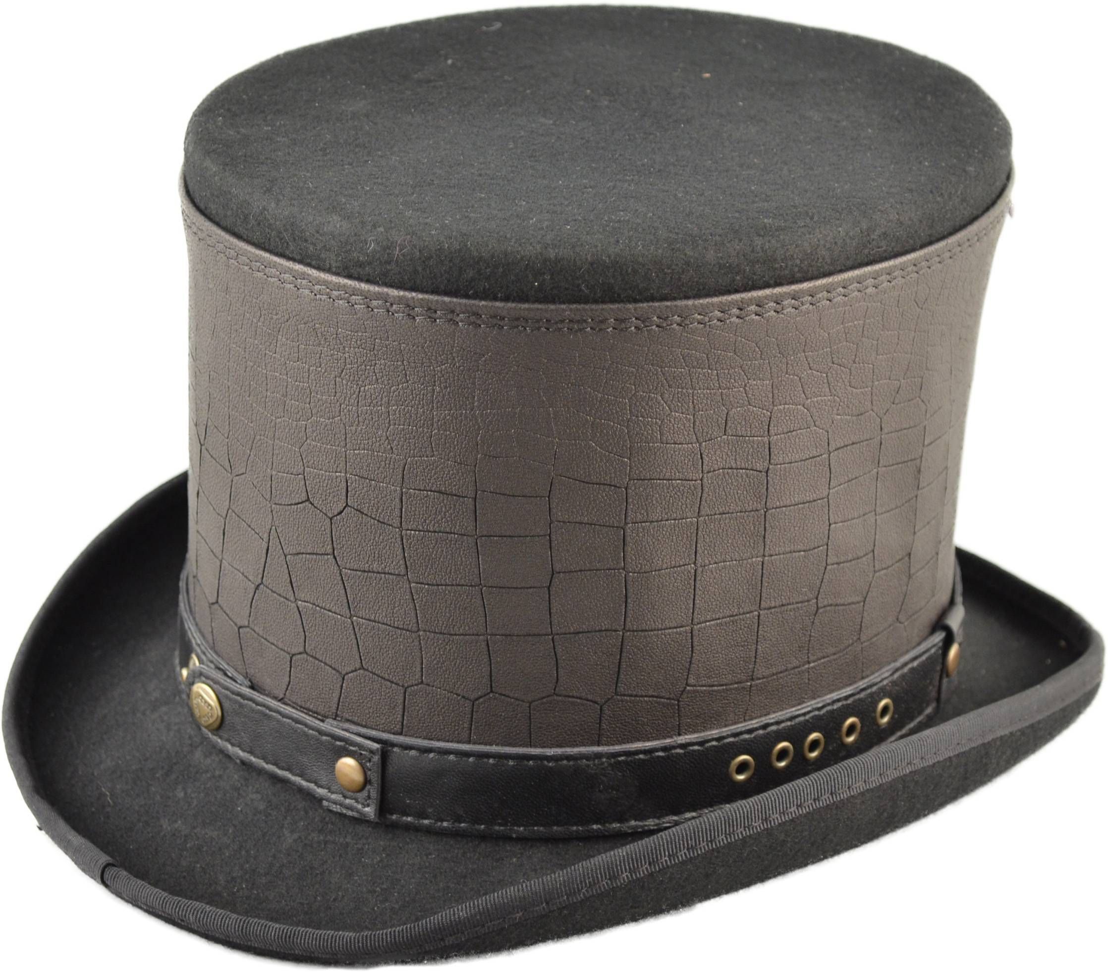 Leather Strapped Topper Hat | | EA